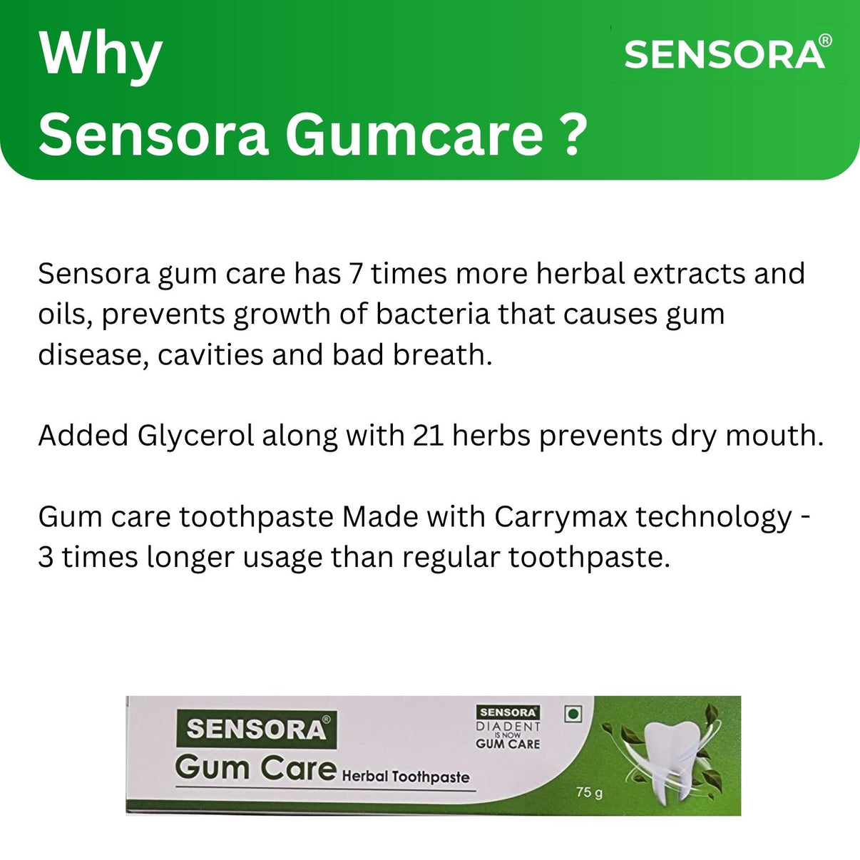 buy 6 get 10 Best offer SENSORA Gum Care Toothpaste - Pack of 6 and 6 ...